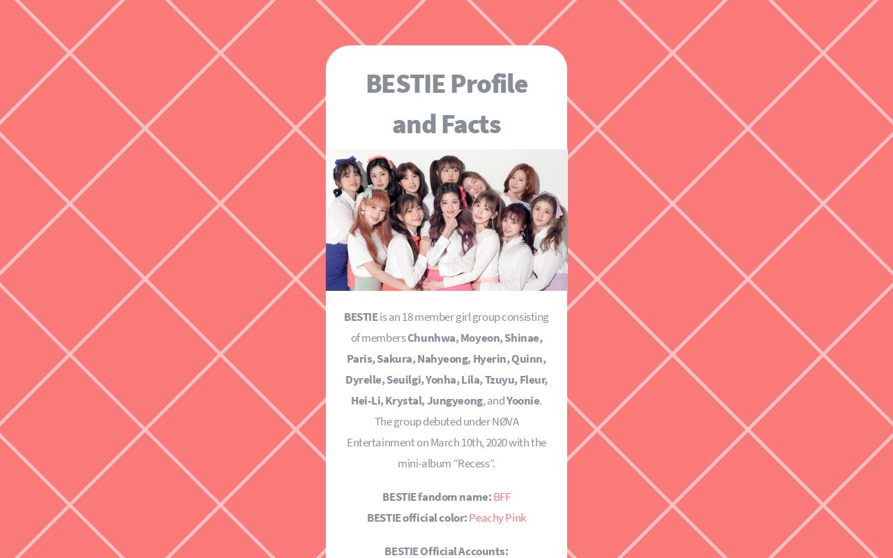 BESTIE Profile and Facts
